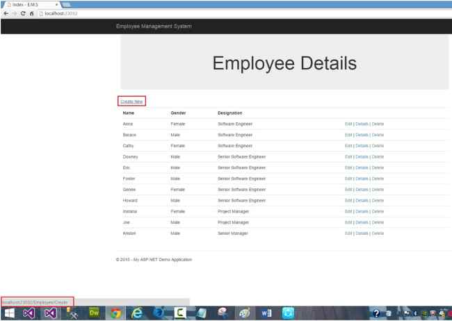CRUD Operations in MVC Using Business Layer and Scaffolding